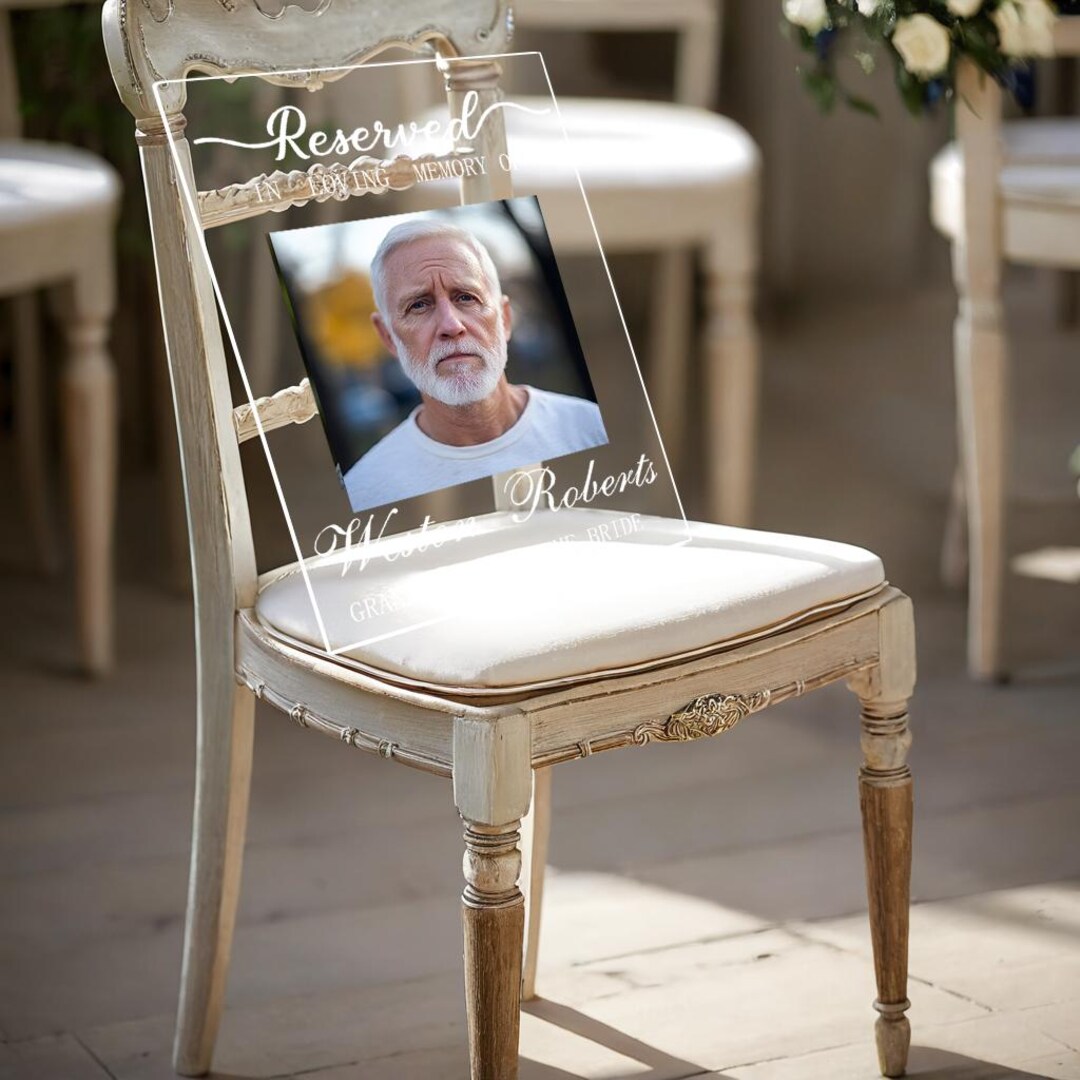 Wedding Reserved Chair Sign,reserved Memorial Sign,sympathy Gift,in ...