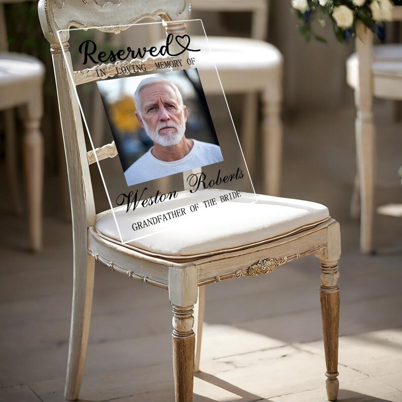 In Loving Memory Sign,reserved Memorial Sign,wedding Decor,custom ...