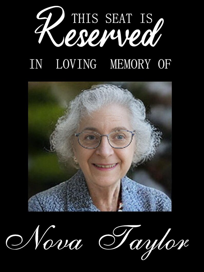 In Loving Memory Sign,reserved Memorial Sign,wedding Decor,custom ...