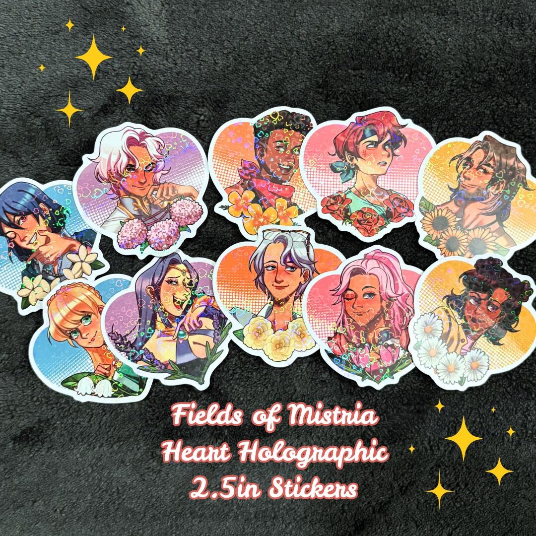 Fields of Mistria Heart Holographic 2.5in Stickers - by Sagefelix - FAN ...