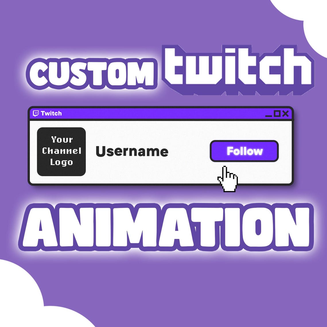 Twitch Stream Alert Custom Follow Animation, Lower Third, Personalized ...