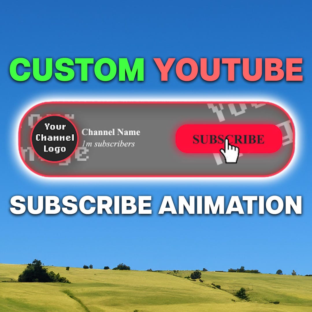 Custom Youtube 'subscribe' Animation, Social Media Call to Action ...
