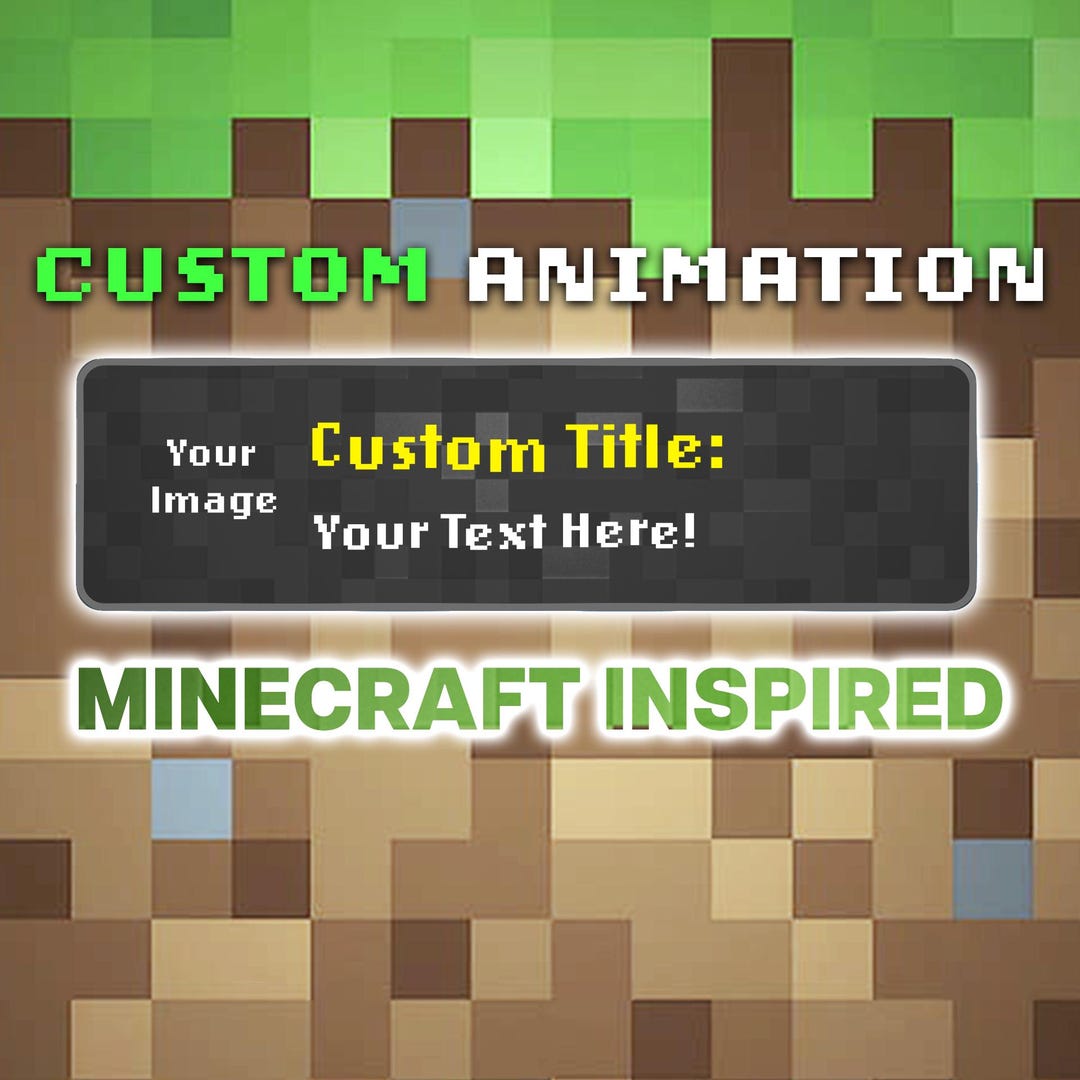 Custom Minecraft-style Animation, Social Media Call to Action ...
