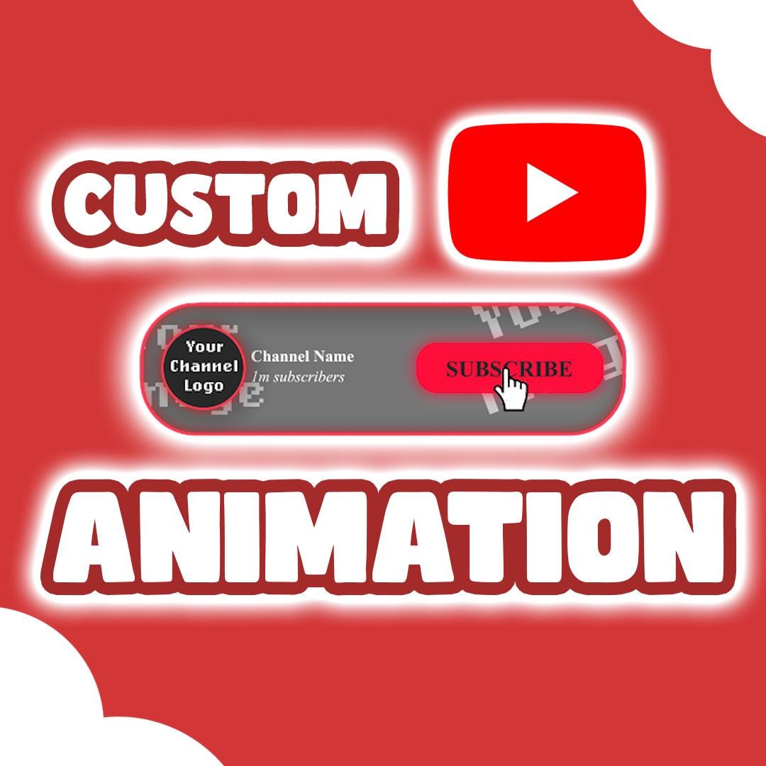 Youtube Custom Social Media Alert, Animated Graphics, Personalized ...