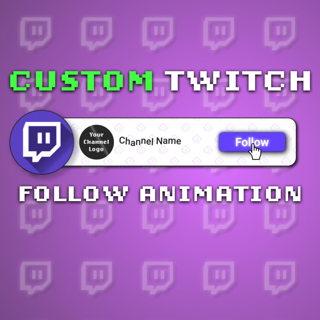 Animated Twitch Stream Alert Custom Follow Animation & Motion Graphic ...
