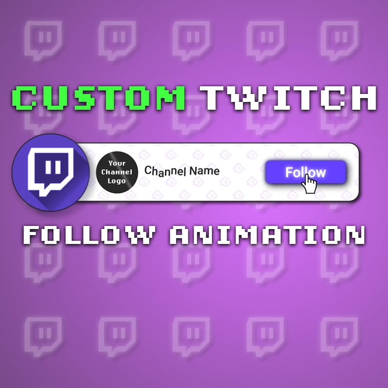 Animated Twitch Stream Alert Custom Follow Animation & Motion Graphic ...