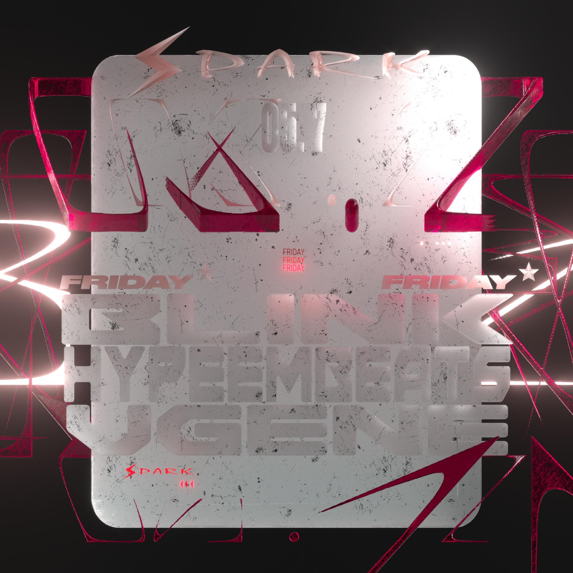 CUSTOM** Y2K Chrome 3D Logo + Animation + Poster / Futuristic Metallic ...