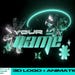 CUSTOM** Y2K Chrome 3D Logo + Animation + Poster / Futuristic Metallic ...