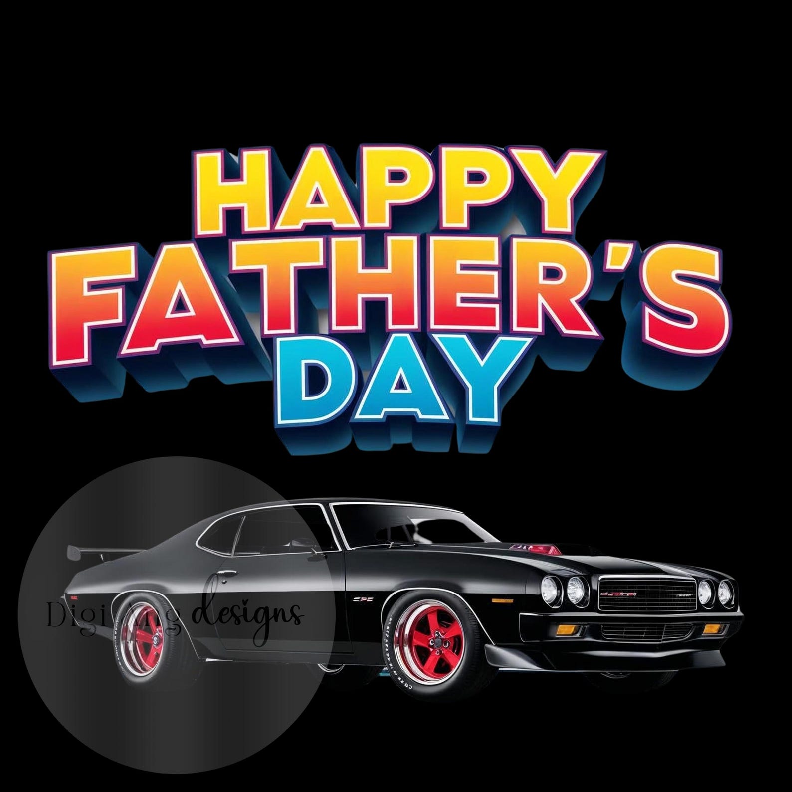Happy Fathers Day Sports Car Sublimation PNG Clipart, Digital Download ...