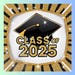 Class of 2025 Graduation Clipart PNG Sublimation Digital Download, Gold ...
