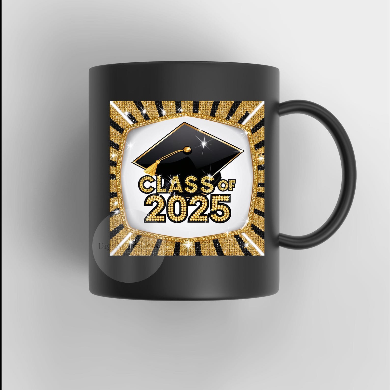 Class of 2025 Graduation Clipart PNG Sublimation Digital Download, Gold ...