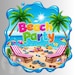 Summer Beach Party PNG Watercolor Clipart - Fiesta De Verano En La ...