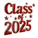 Class of 2025 Red Gold Stars PNG: Graduation Design (digital Download ...