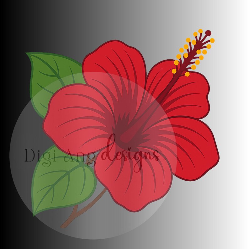 Flower Red Maga Watercolor Sublimation Digital Download PNG 300 Dpi ...