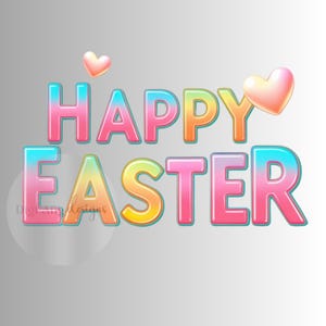 Happy Easter Hearts PNG Digital Download | 300 Dpi High-quality Easter ...