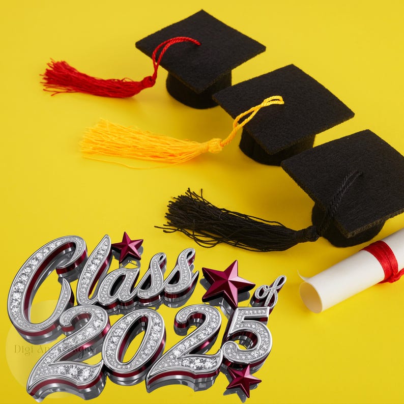 Class of 2025 Graduation PNG Sublimation Digital Download – Silver ...