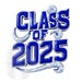 Class of 2025 Blue White Sublimation Digital Download PNG Design 300 ...