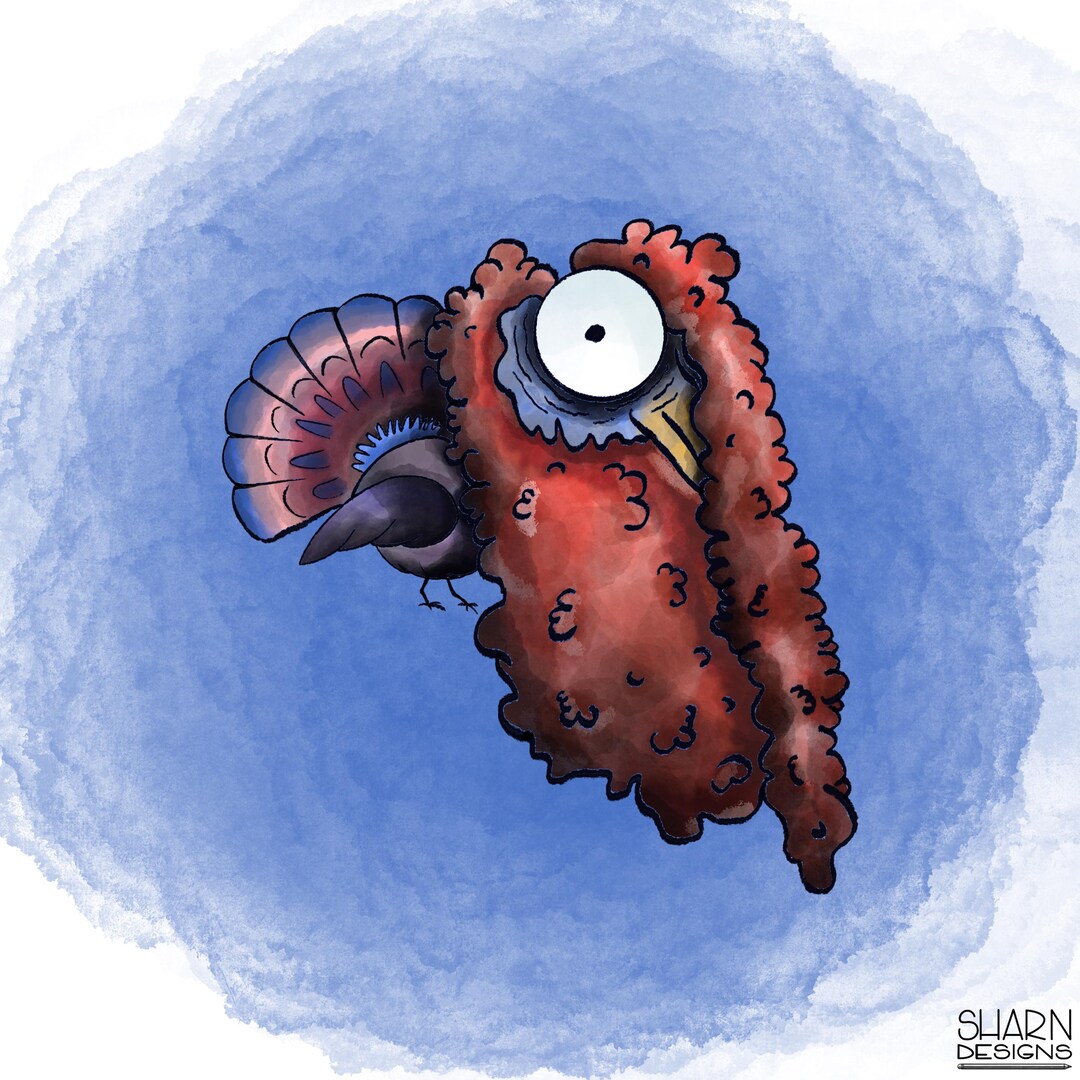 Kids Art, Ugly Turkey, Impossible Farm Animal, Nursery Art, Childrens ...