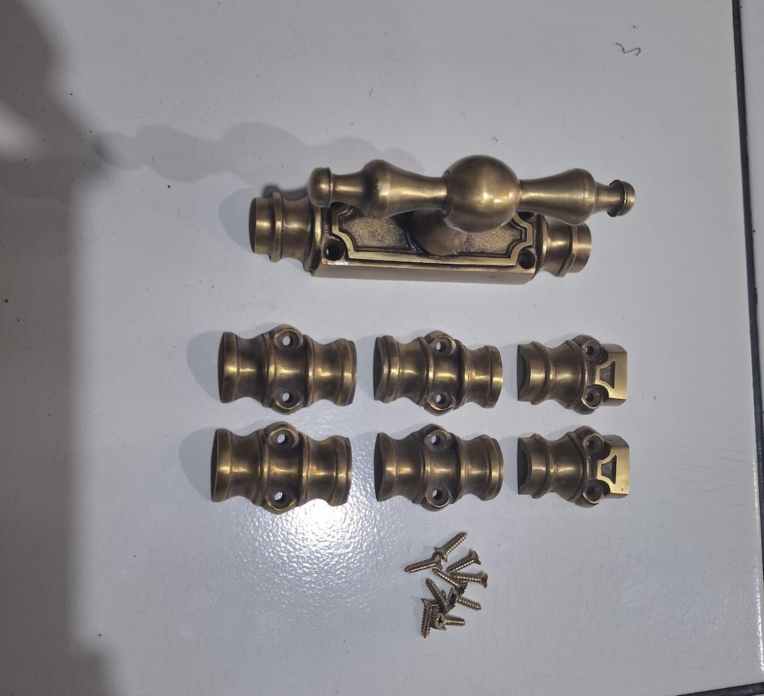 Set Solid Brass Espagnolette Cremon Bolt Door Latch Lock Bamboo - Etsy