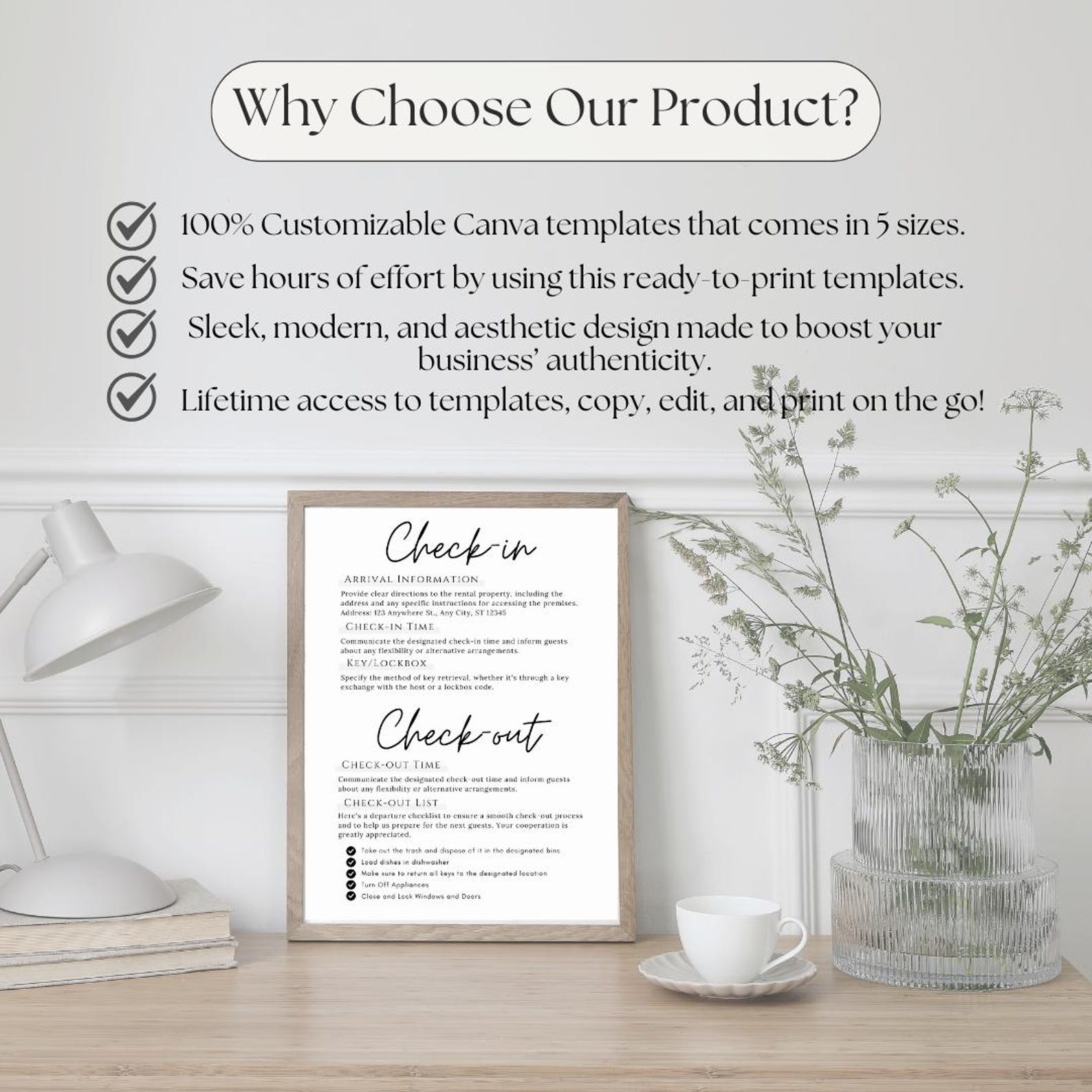 Editable Check in Check Out Airbnb, Printable Airbnb Template, Airbnb ...