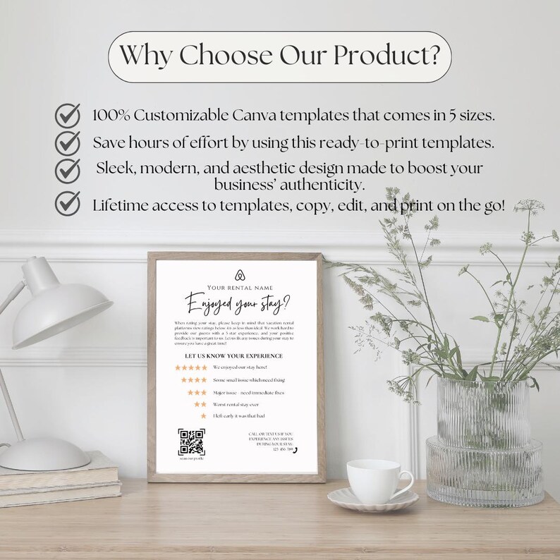 Editable Airbnb 5 Star Rating, Airbnb 5 Star Review, VRBO Rental Short ...