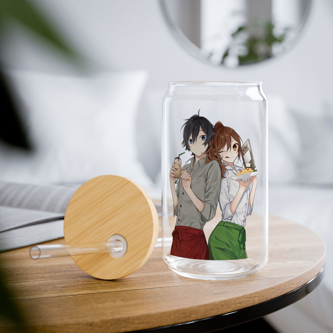 Horimiya Sipper Glass, Anime Sipper Glass, Anime Glass Cup, Anime ...