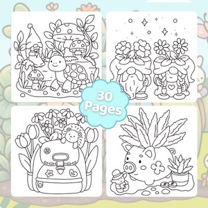 30 Tiny Gardens: Cute & Comfy Coloring Book for Adults and Teens ...