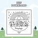 Cozy Spring Coloring Pages, 50 Sunny, Bold & Easy Illustrations to ...