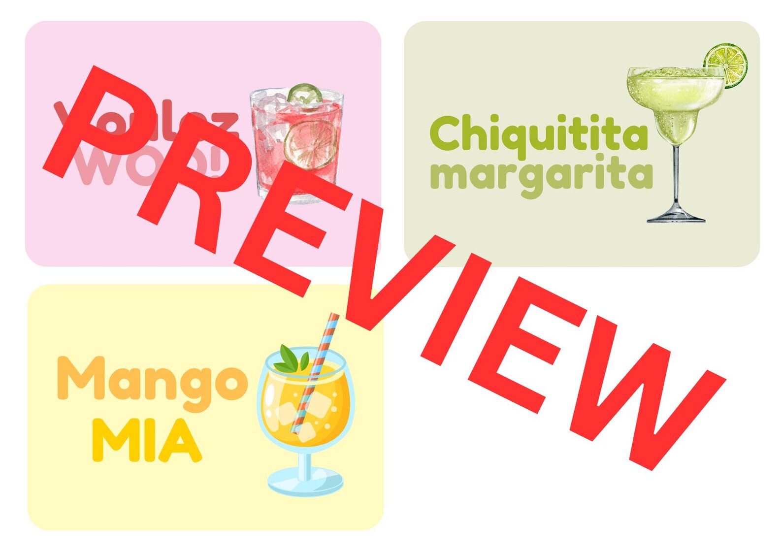 ABBA Cocktail Signs - Etsy