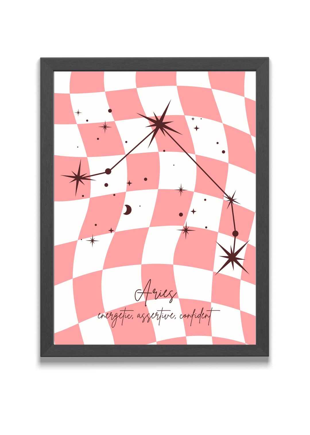 Aries Print, Zodiac Print, Star Signs, Message to Change the Colour ...