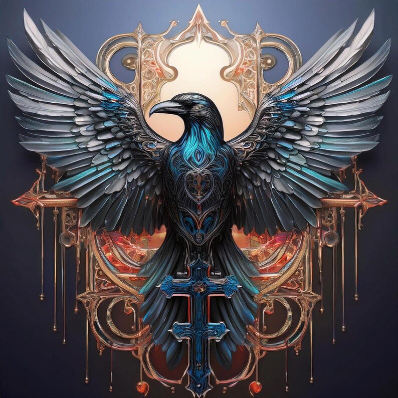 Raven Cross - Etsy