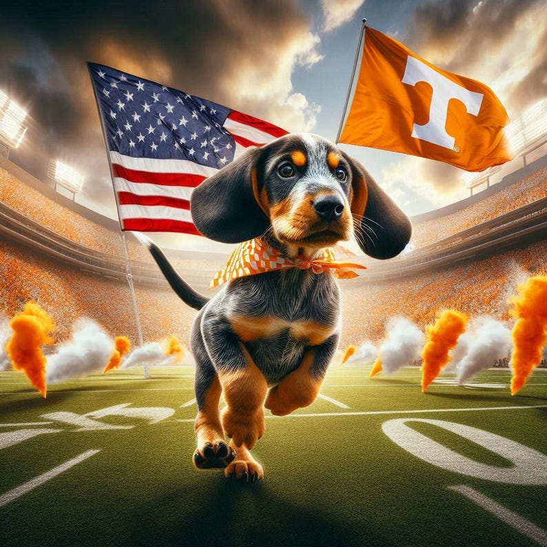 Tennessee Smokey With American Flag - Etsy