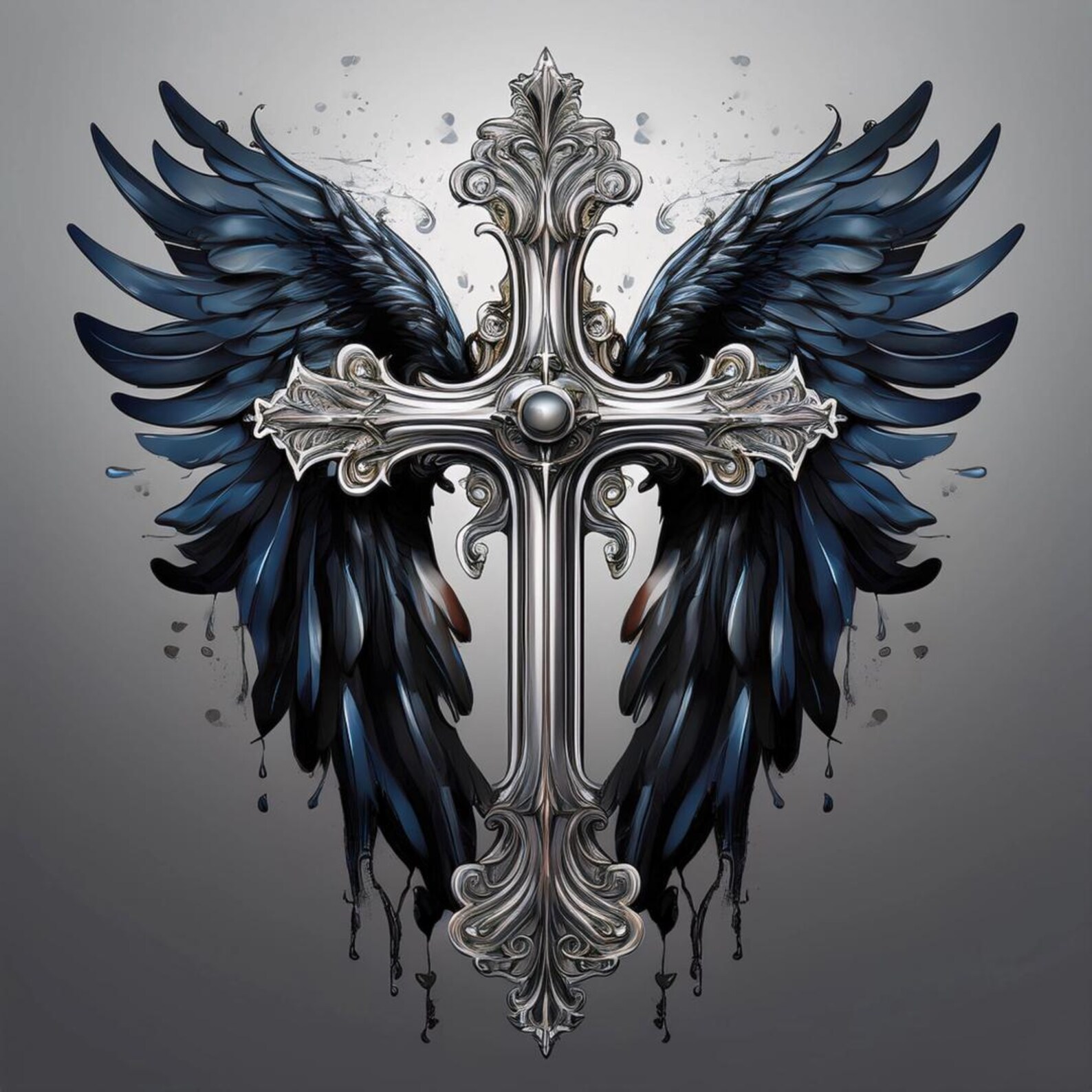 Raven Cross - Etsy