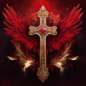 Red Cardinal Cross - Etsy