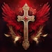 Red Cardinal Cross - Etsy