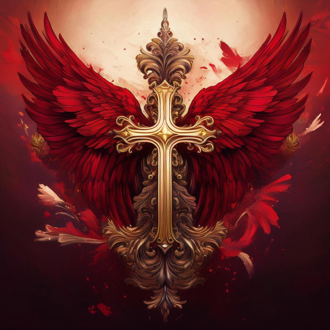 Red Cardinal Cross - Etsy