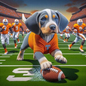 Puppy Smokey Football - Etsy