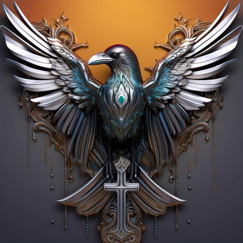 Raven Cross - Etsy