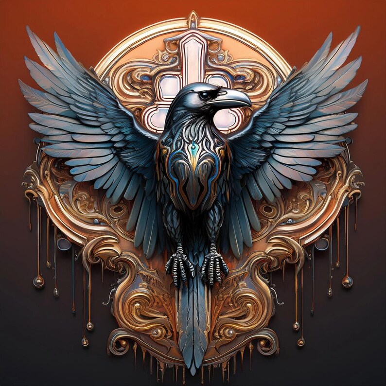 Raven Cross - Etsy