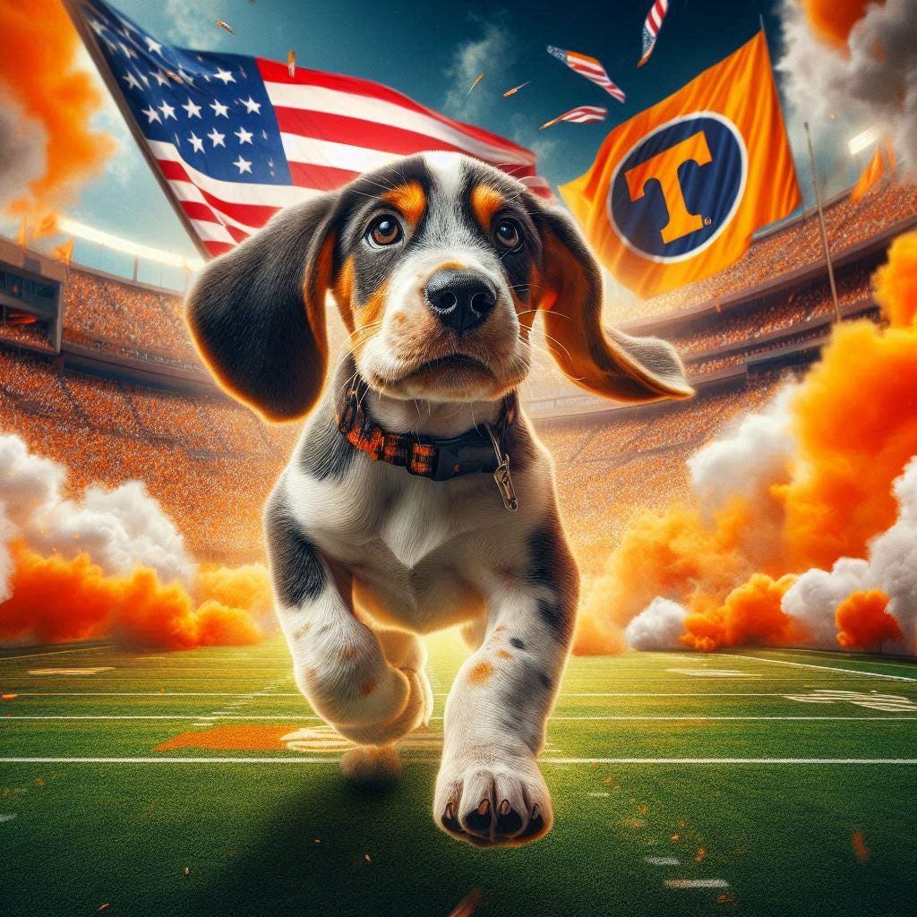 Tennessee Smokey With Flag - Etsy