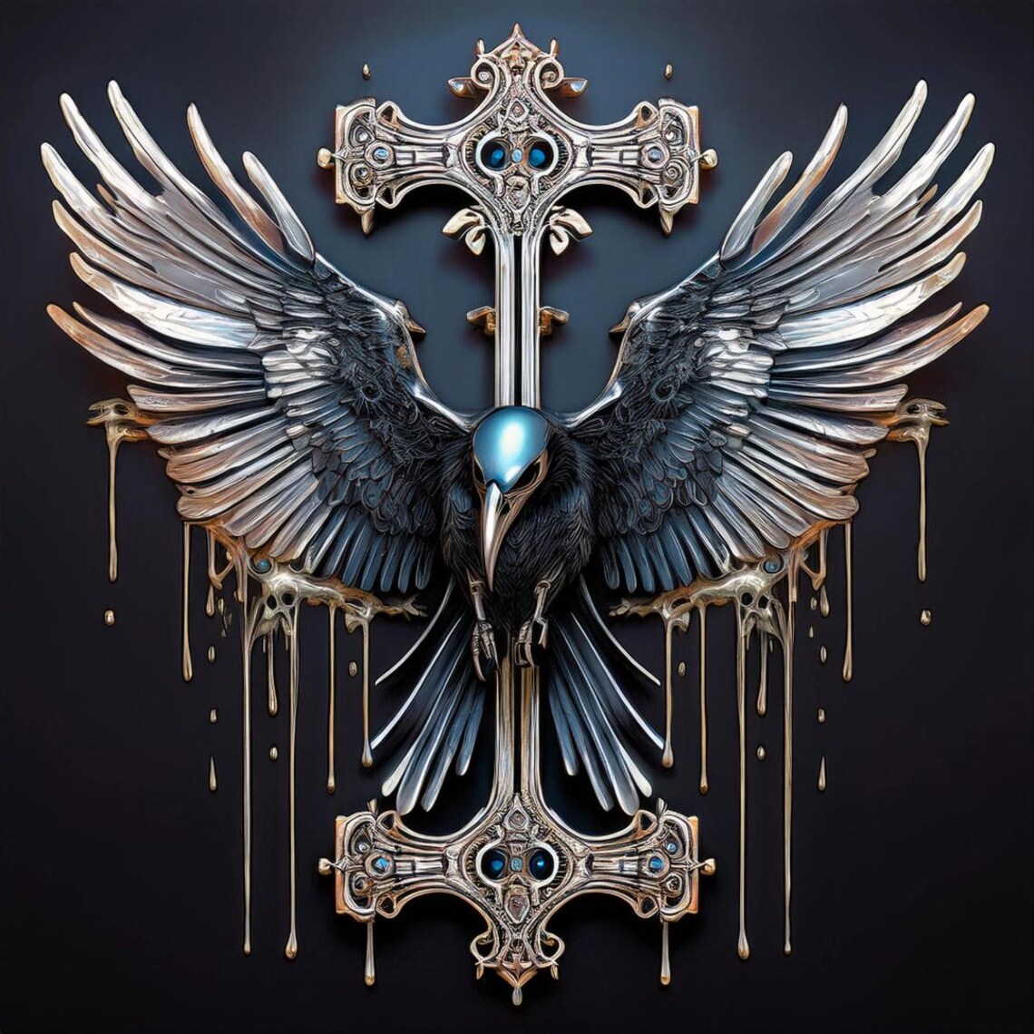Raven Cross - Etsy