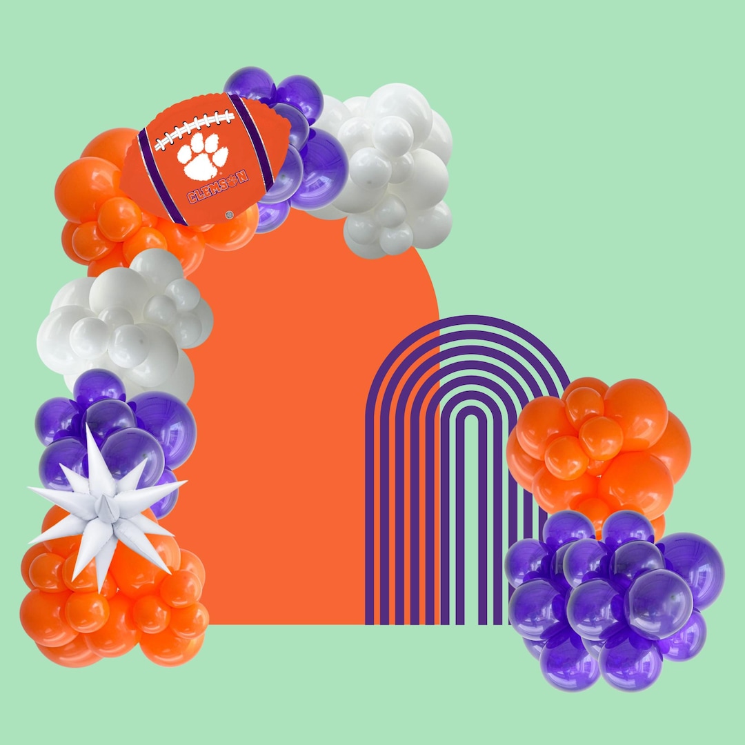 Clemson Football Balloon Garland: College Tailgate Party Decor - Etsy