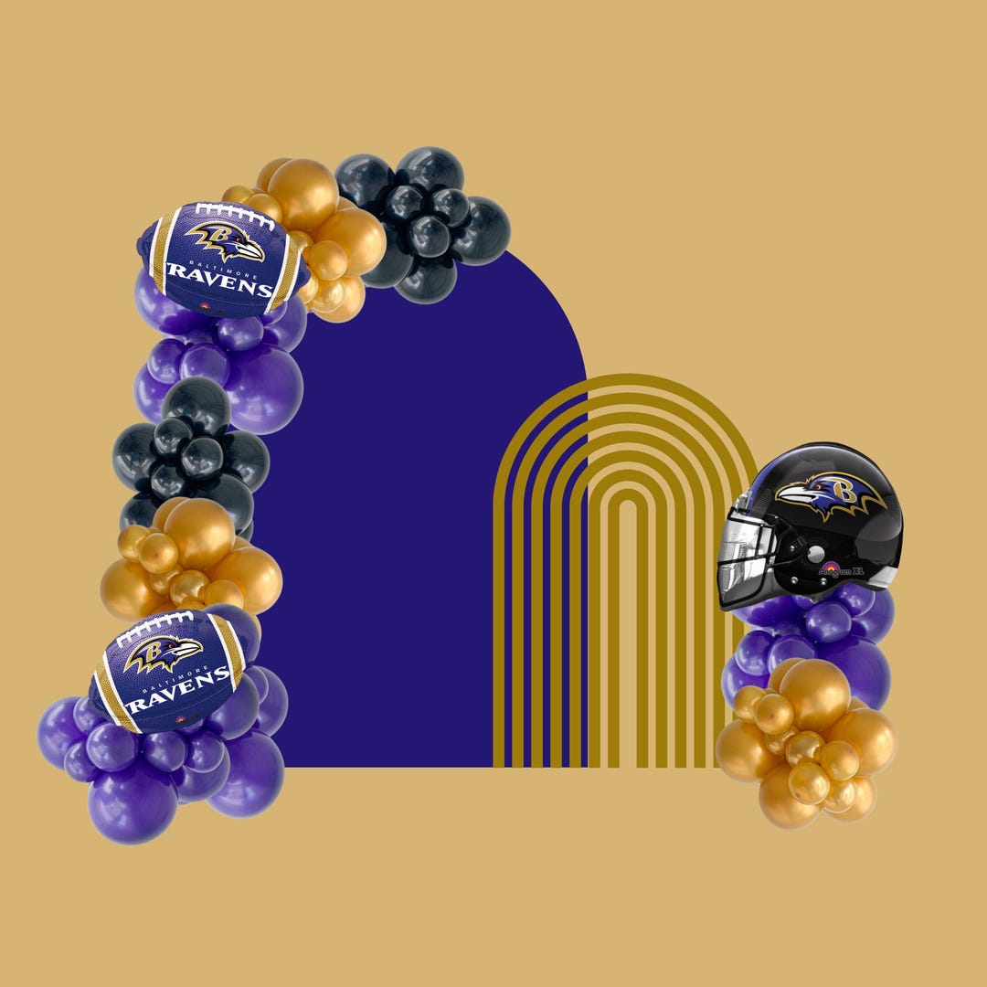 Baltimore Ravens Balloon Garland: Football Party Tailgate Decoration - Etsy