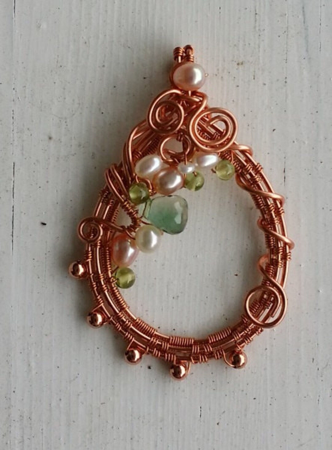 Woven Copper Pendant - Etsy