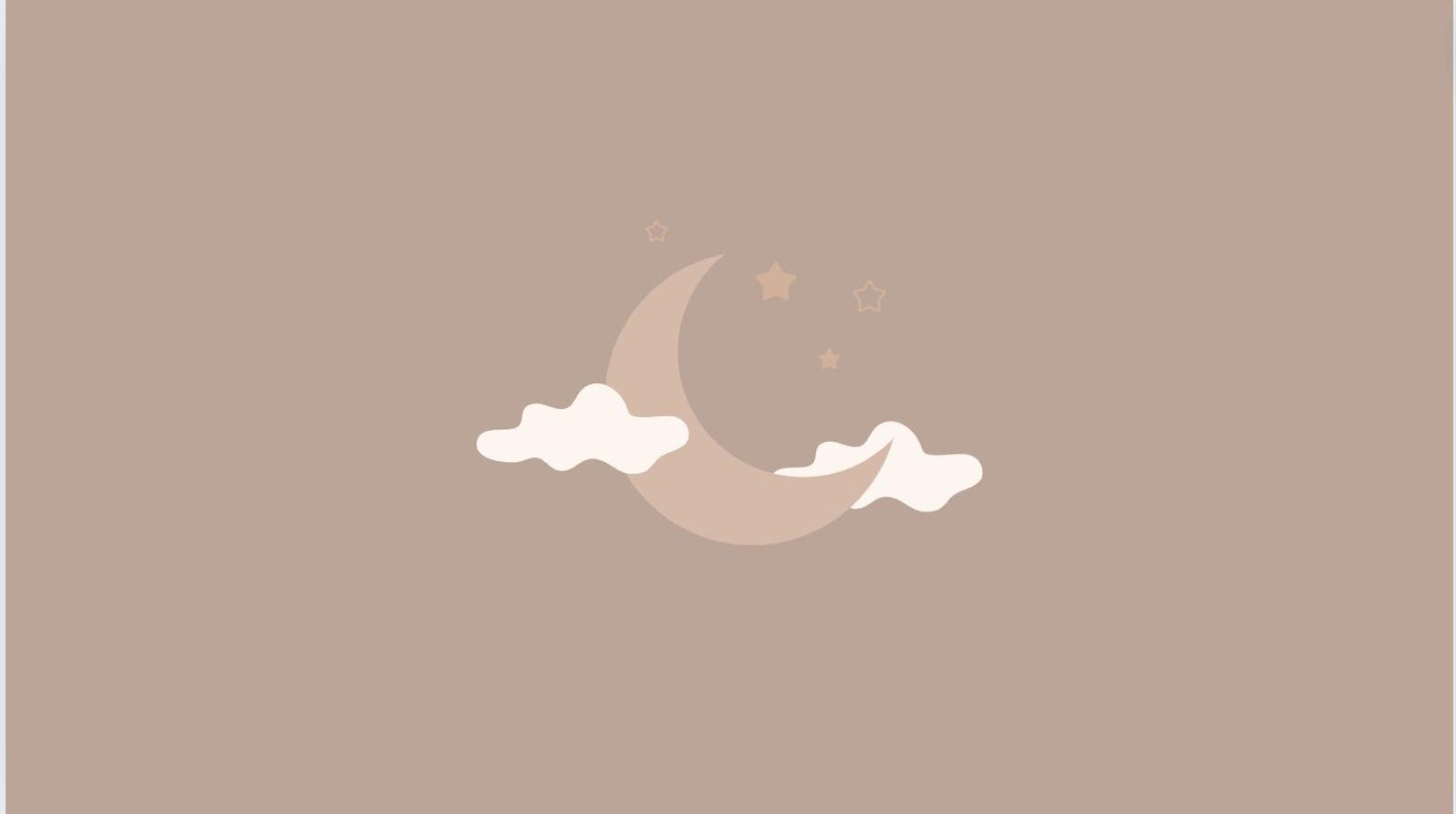 Desktop Wallpaper, Moon, Cute - Etsy