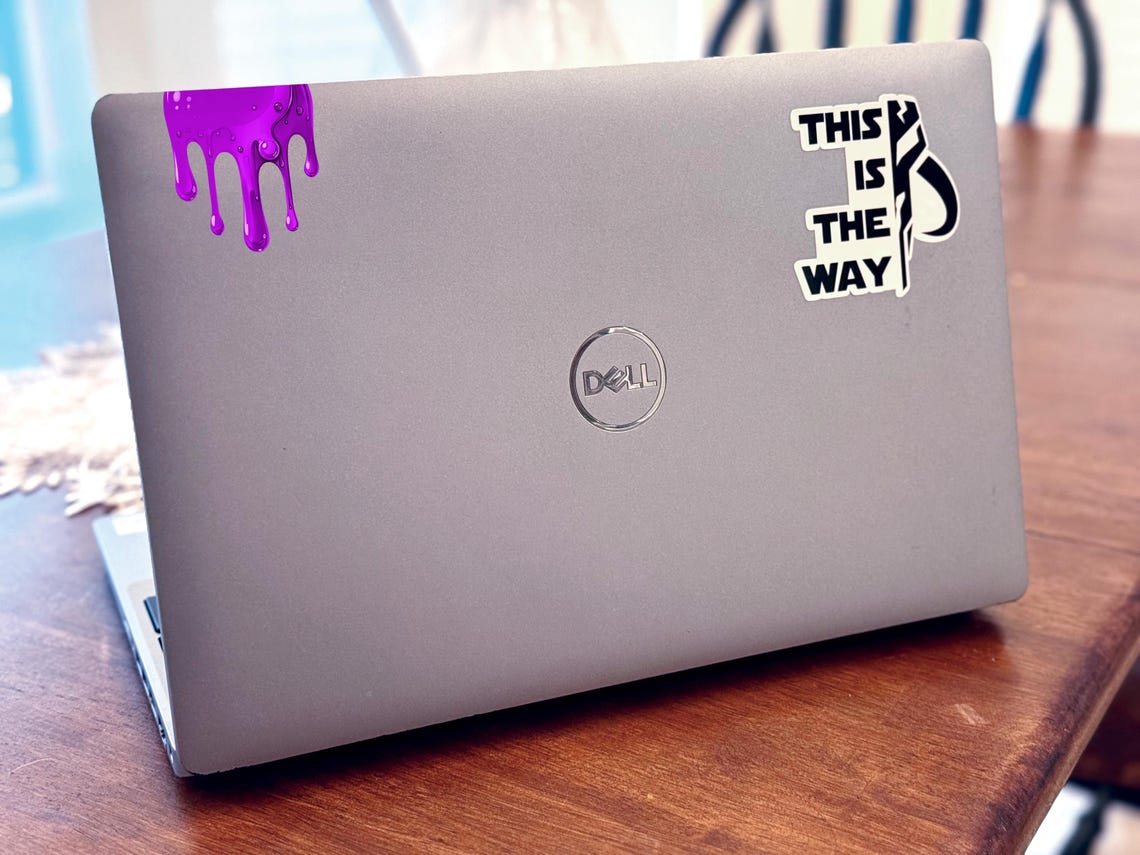 Abstract Fun Purple Dripping Sticker Slime or Paint Run - Abst Drip ...