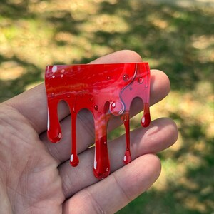 Abstract Fun Red Dripping Sticker Slime or Paint Run - Abst Drip Red ...