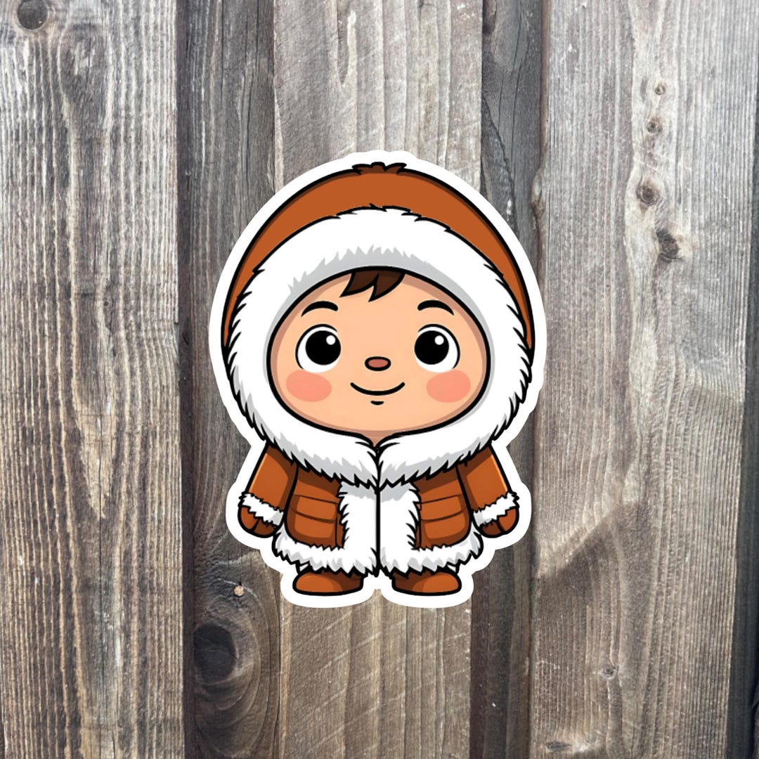 Kawaii Style Eskimo Sticker Arctic Eskimo 020 - Etsy