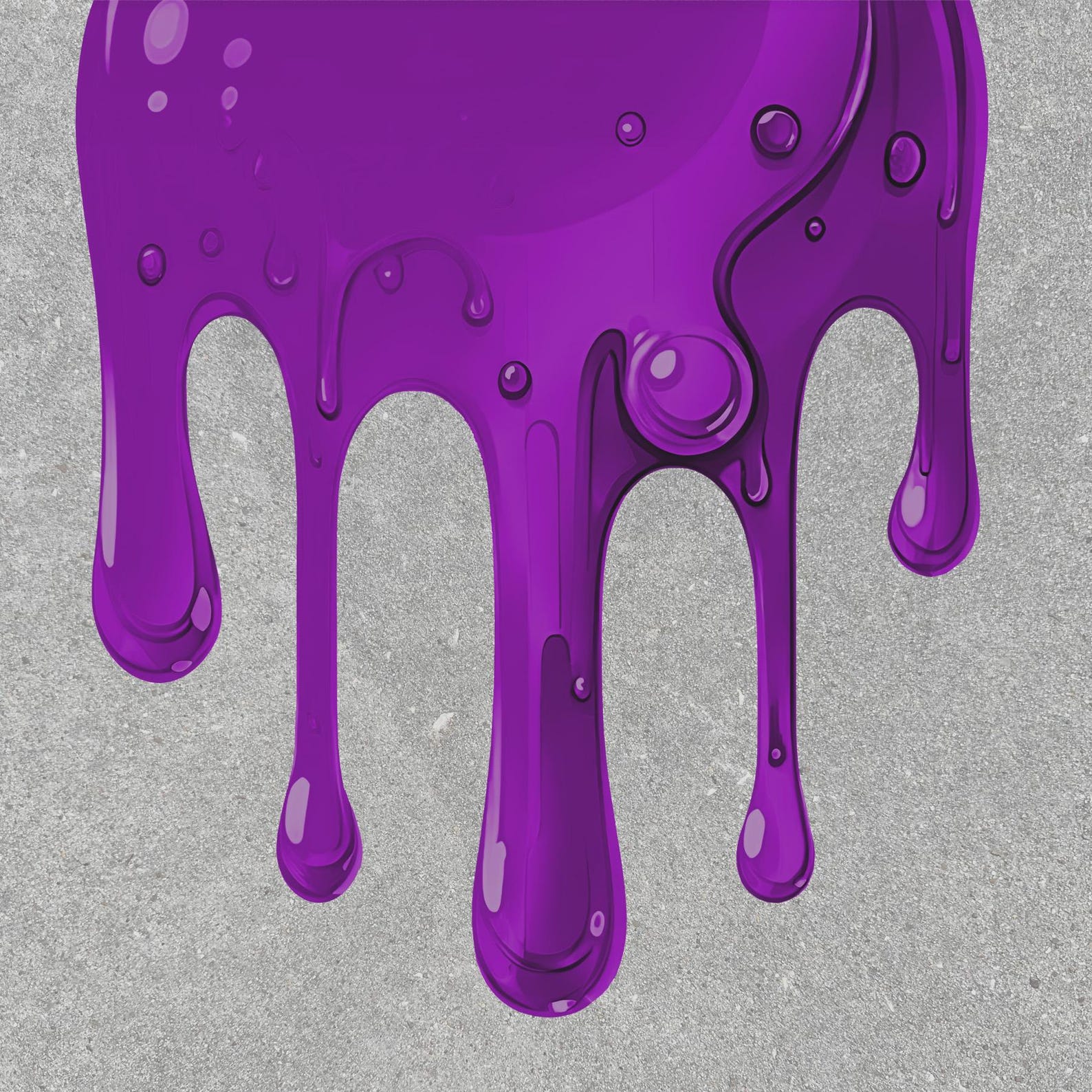 Abstract Fun Purple Dripping Sticker Slime or Paint Run - Abst Drip ...