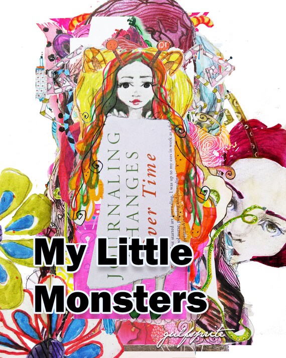 My Little Monsters Digital Collage Collection | Etsy